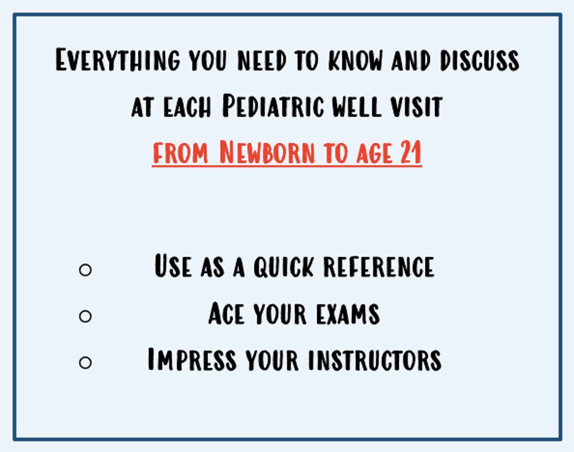 Pediatric Primary Care Cheat Sheets for Nurse Practitioner - Etsy