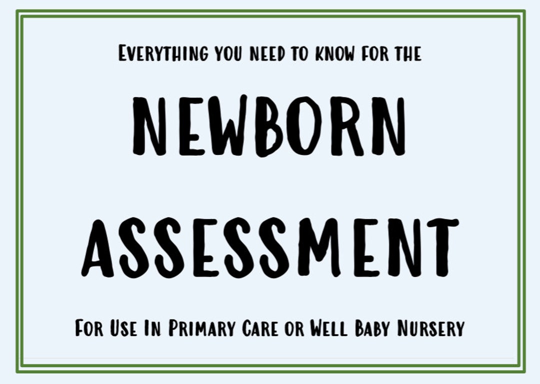 Newborn Assessment Cheat Sheet, Hard Copy Shipped to You - Etsy