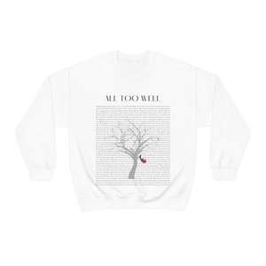 All Too Well Lyric Sweatshirt, R.E.D Album, All Too Well 10 Minute ...