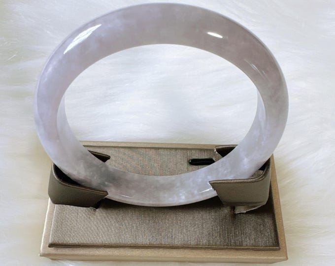 Purple Gray Burma Jade Bangle Bracelet, Burma Jadeite Jade Bangle ...