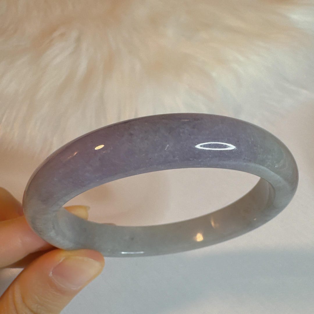 Milky Purple Green Burma Jade Jadeite Bangle Bracelet, Lavender Jade ...
