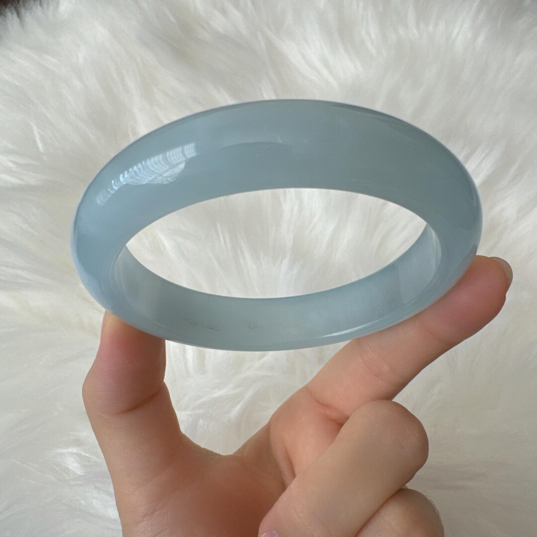 Aquamarine Blue Crystal Bangle, Natural Aquamarine Bangle, March ...