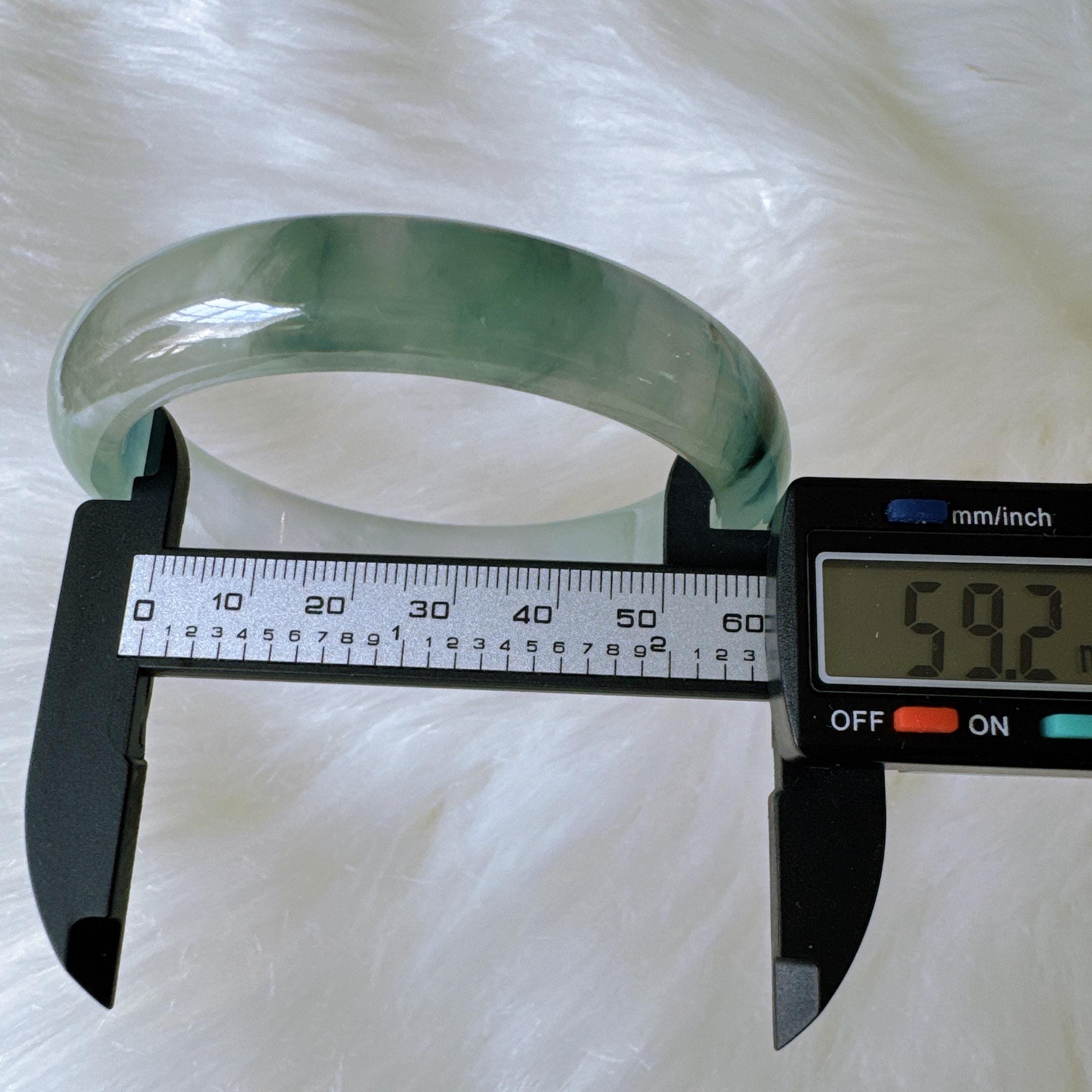 Dark Green Burma Jade Bangle Jadeite Bracelet, Unique Design Jade ...