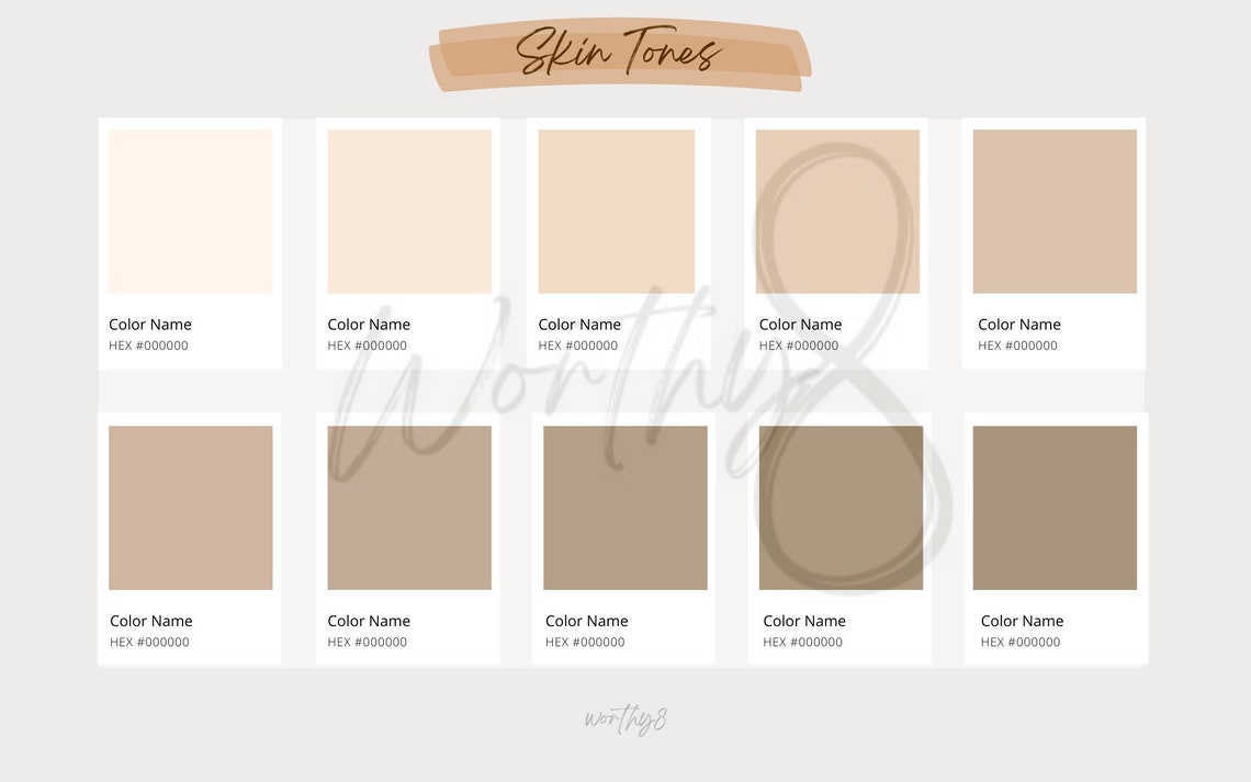 SKIN TONES Color Palette • Color Palette • Color Swatches • Procreate ...