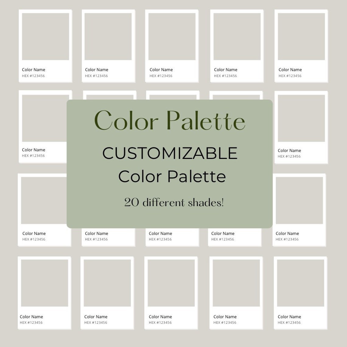 COLOR PALETTE TEMPLATE Canva Color Palette Color Swatches Kit Custom ...