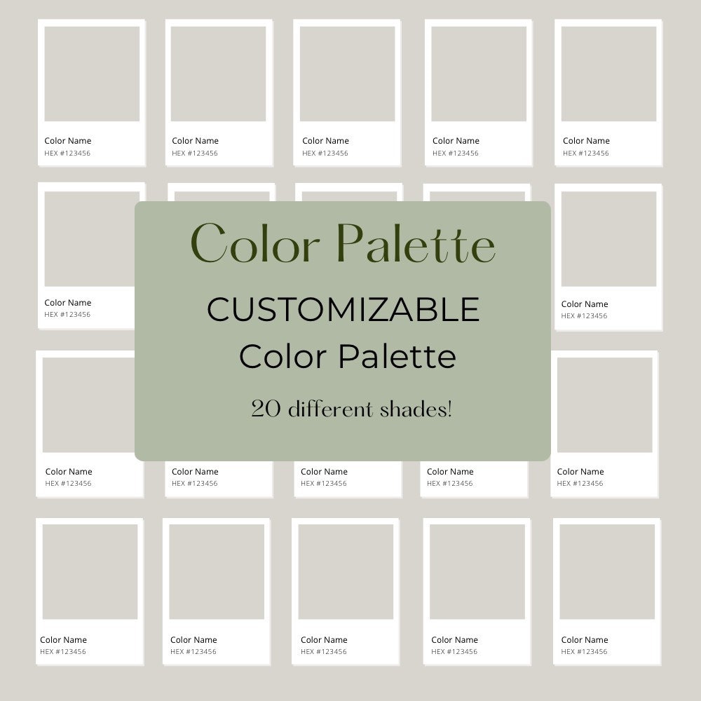 COLOR PALETTE TEMPLATE Canva Color Palette Color Swatches Kit Custom ...