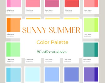 SUMMER SUNSET Color Palette • Color Palette • Color Swatches ...