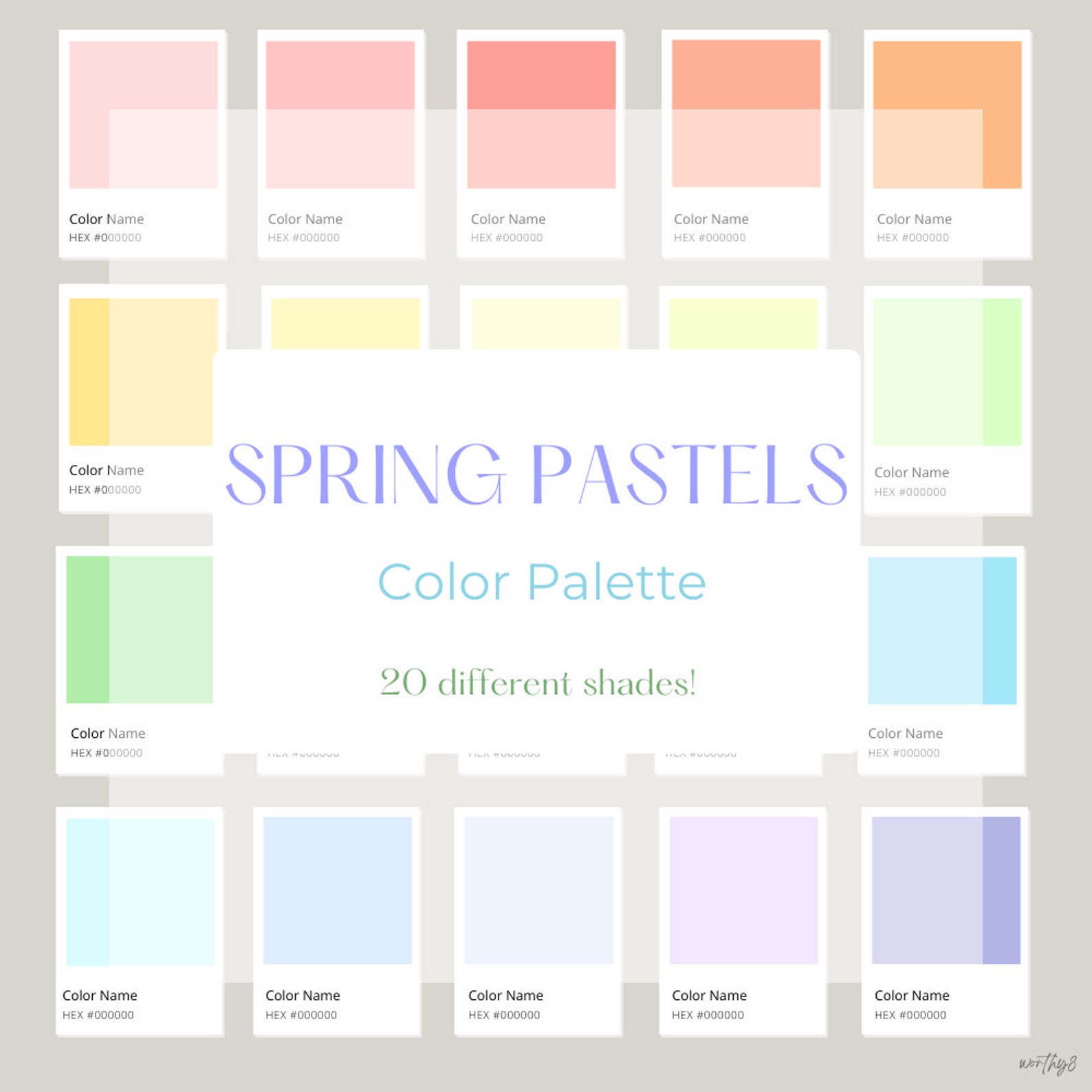 SPRING PASTELS Color Palette • Color Palette • Color Swatches ...