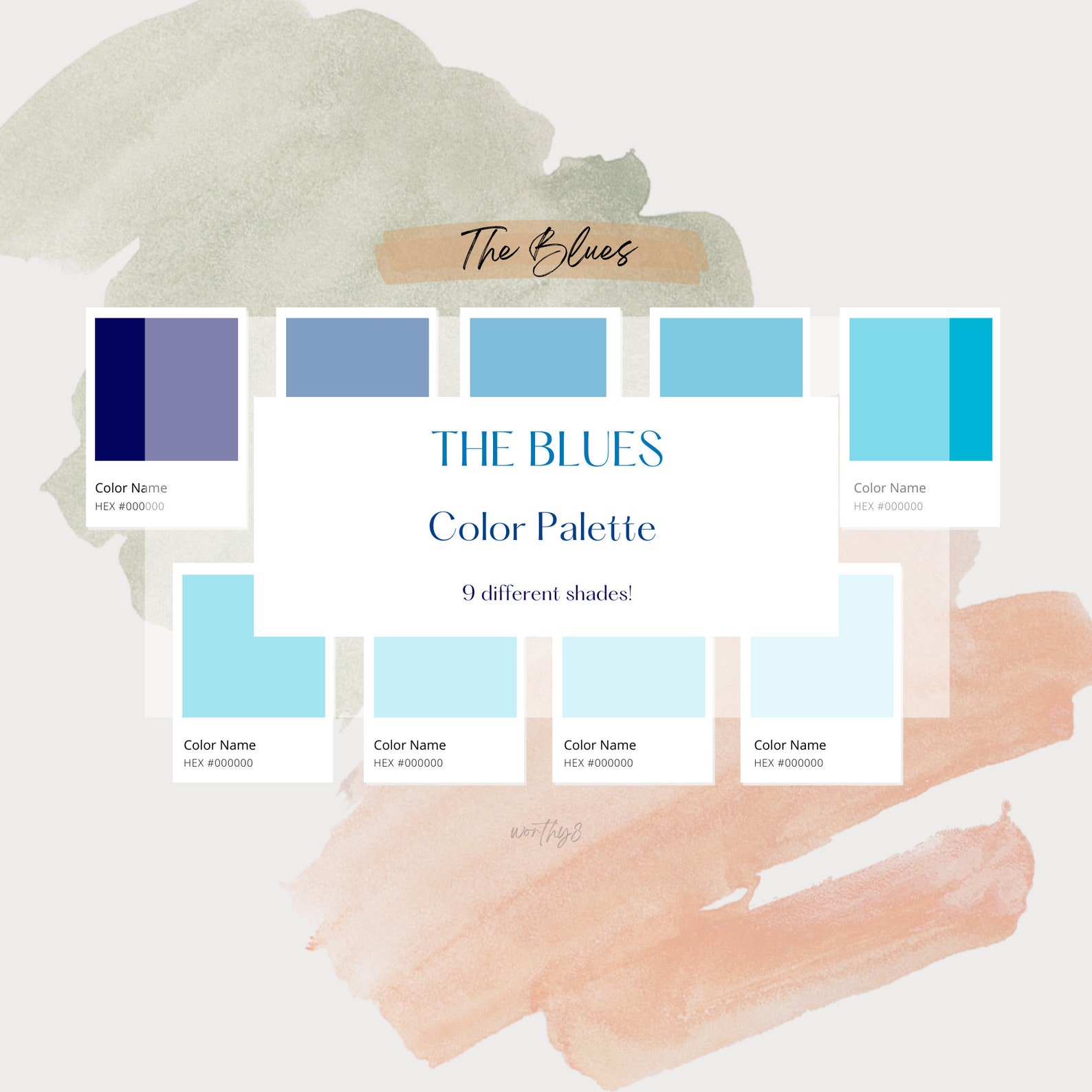 THE BLUES Color Palette • Color Palette • Color Swatches • Procreate ...