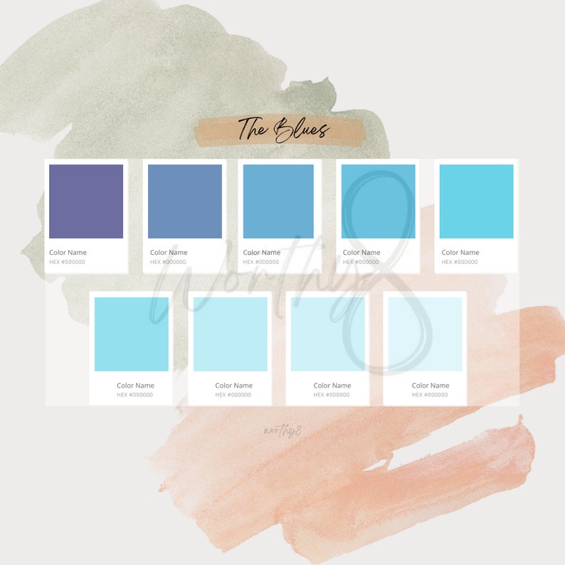 THE BLUES Color Palette • Color Palette • Color Swatches • Procreate ...