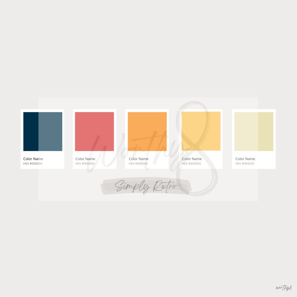 SIMPLY RETRO Color Palette Color Palette Color Swatches Procreate ...