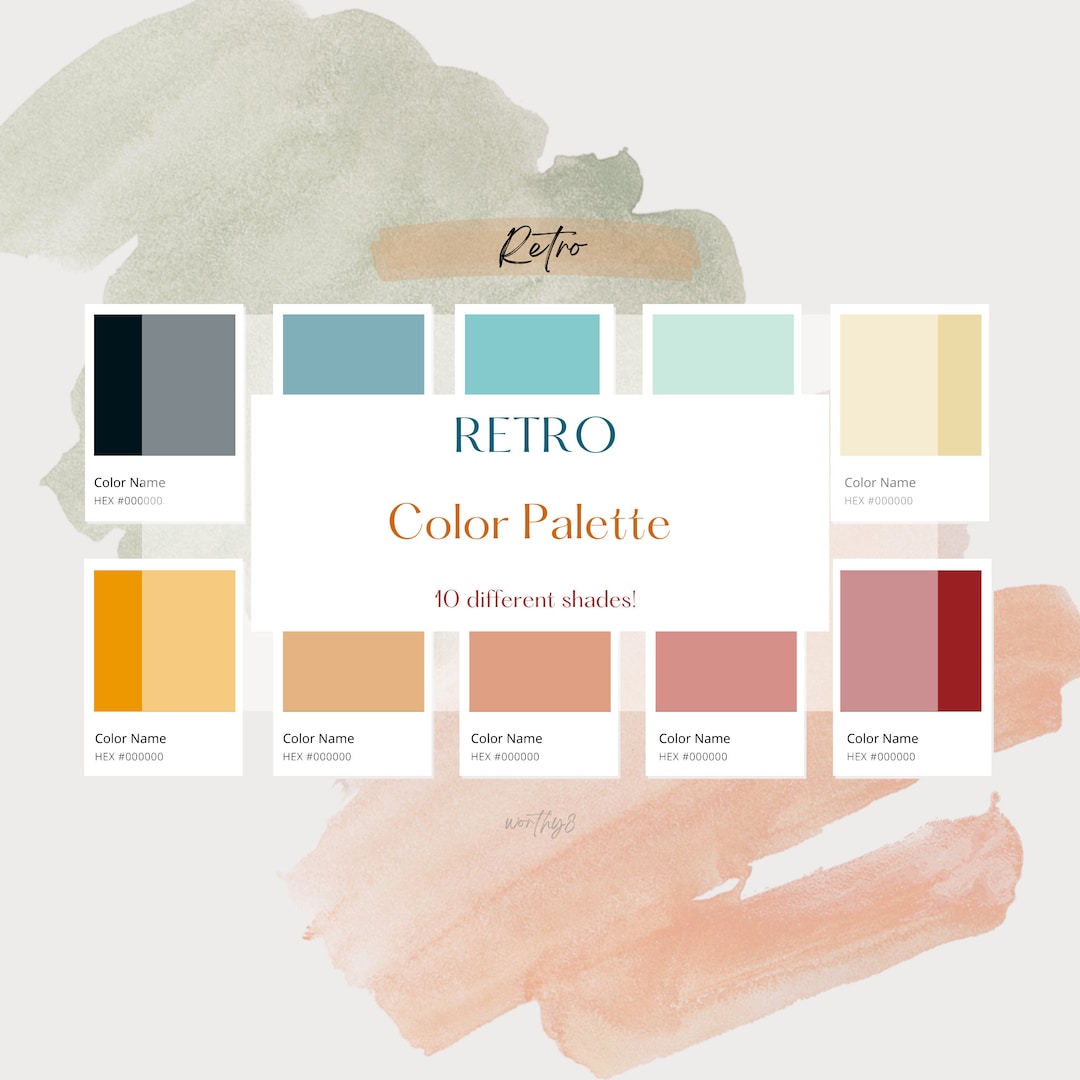 RETRO Color Palette • Color Palette • Color Swatches • Procreate ...