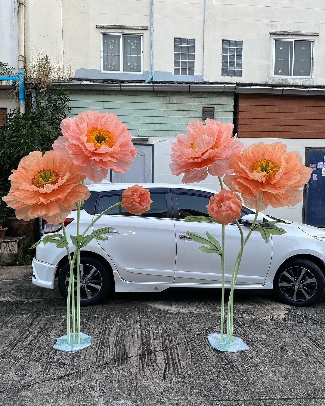 Set of Giant Flowers Wedding Decoration Peonies Set Large Paper Flowers ...