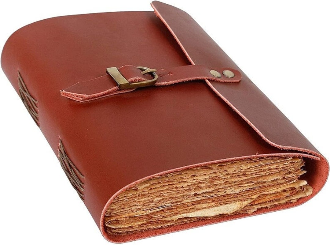 Vintage Leather Notebook Leather Journal Handmade Antique Edge Paper ...