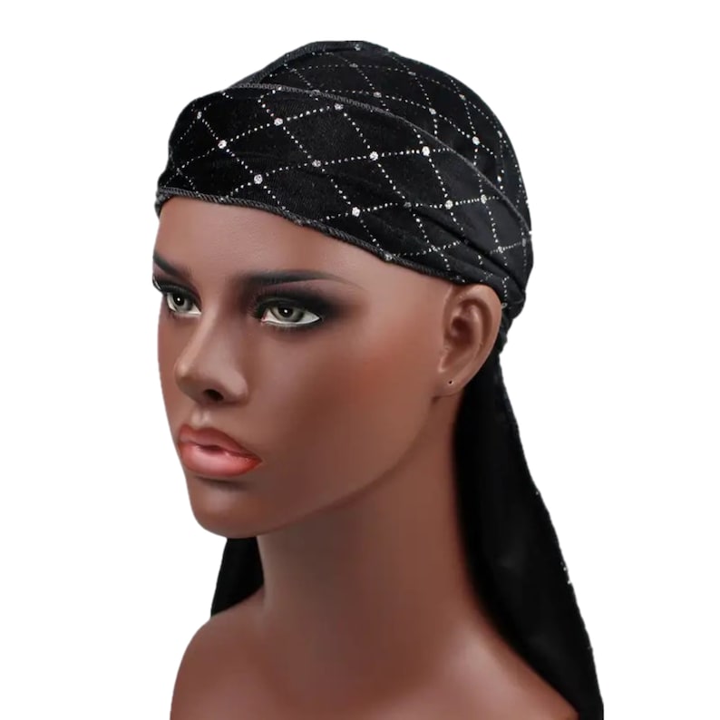 Velvet Diamond Studded Durag - Etsy