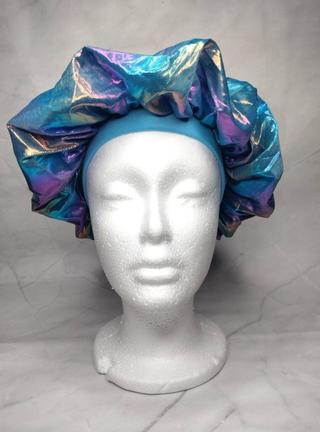 Silk Blue Holographic Bonnet - Etsy