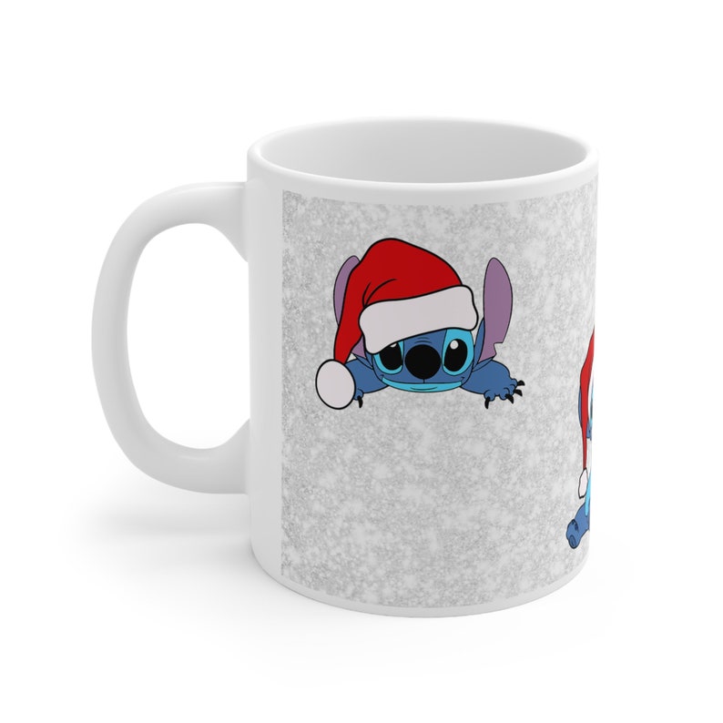 Stitch Trio Christmas Hat Sublimation Design for 11oz and 15oz Mugs ...