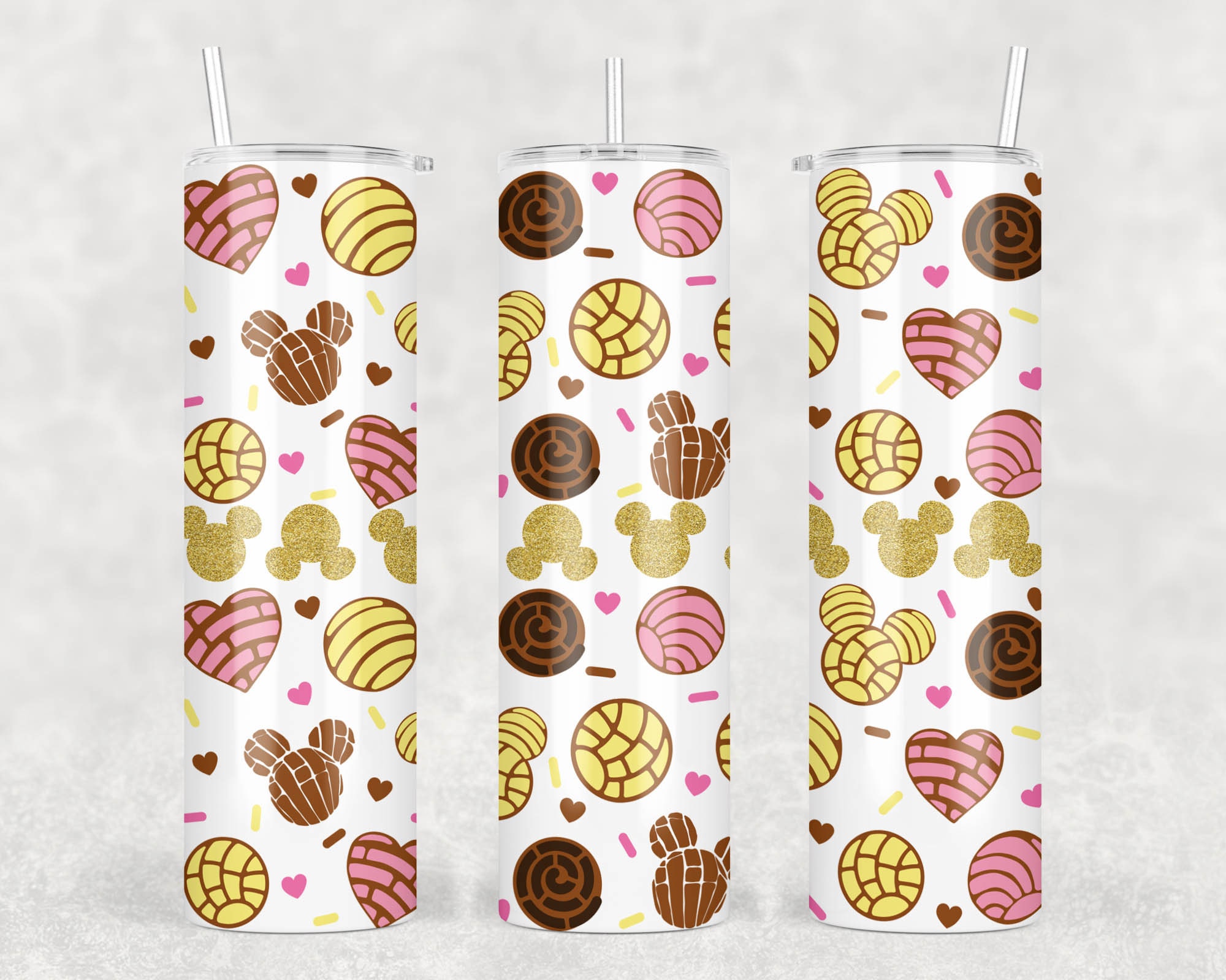 30 Oz & 20 Oz Mexican Conchas Conchitas Mickey Skinny Tumbler Design ...