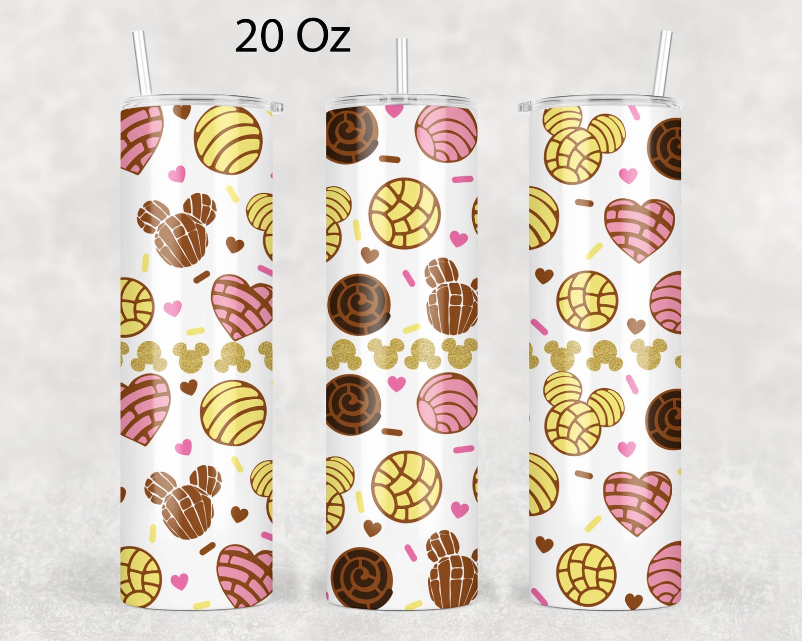 30 Oz & 20 Oz Mexican Conchas Conchitas Mickey Skinny Tumbler Design ...