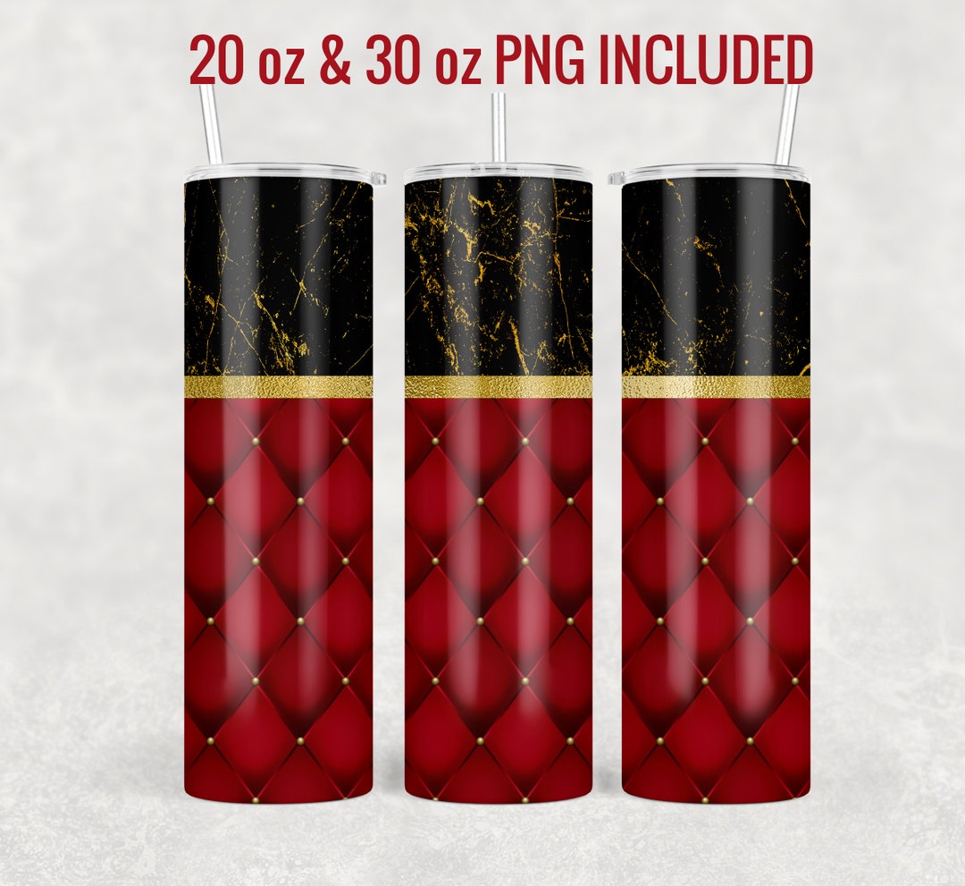 20 Oz & 30 Oz Black and Red Designer Bag Tumbler Sublimation Design | Wrap | Digital Download ...
