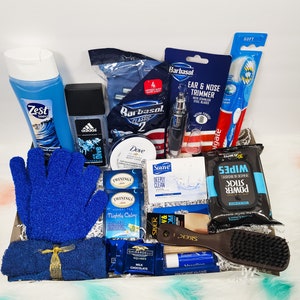 Self Care Gift Box for Him, Skincare Pamper Hamper Box for Him, Care ...