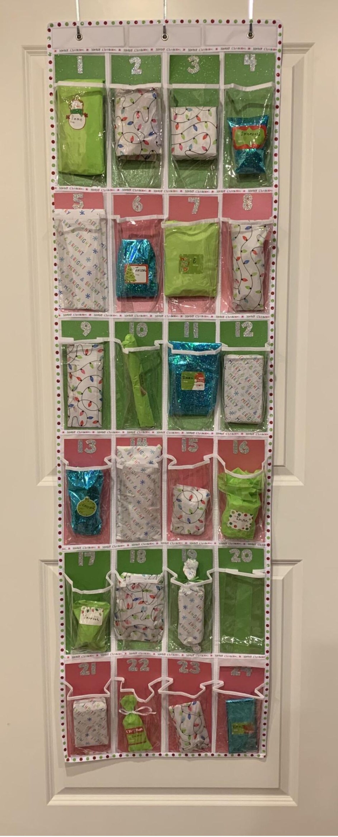 GIRLS POCKET Christmas Advent Calendar Box, 12/24 Days of Christmas ...