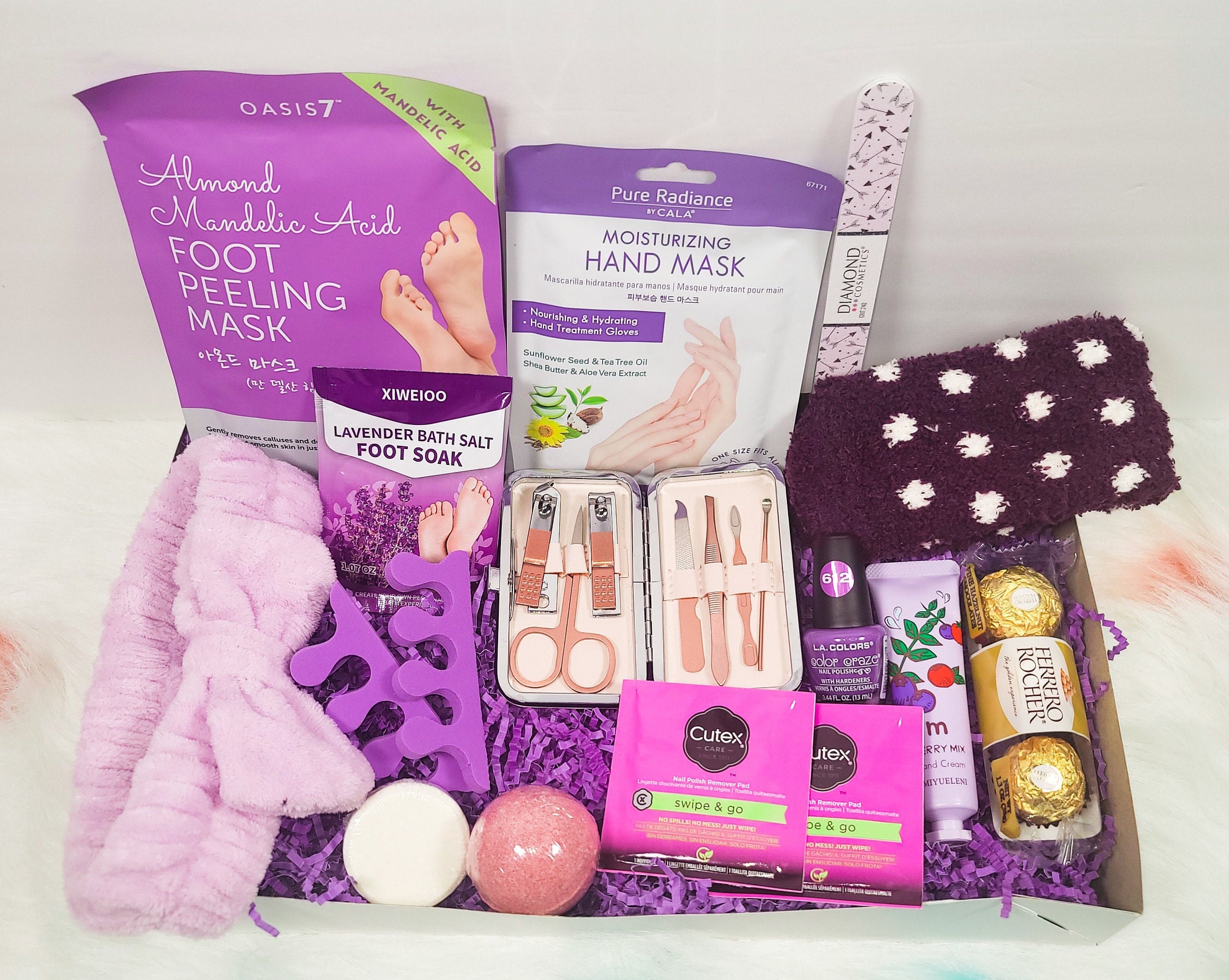 Mani/pedi Gift Box, Self Care Gift Box for Women/teen, Skin Care Set ...