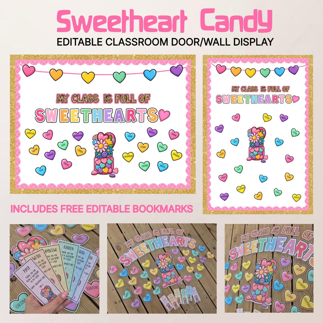 Printable Rainbow Pastels Sweethearts Display Pack - Classroom Decor - Etsy