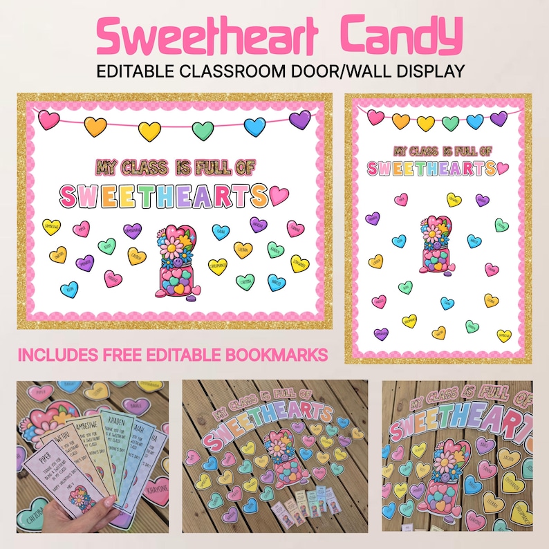 Printable Rainbow Pastels Sweethearts Display Pack - Classroom Decor - Etsy