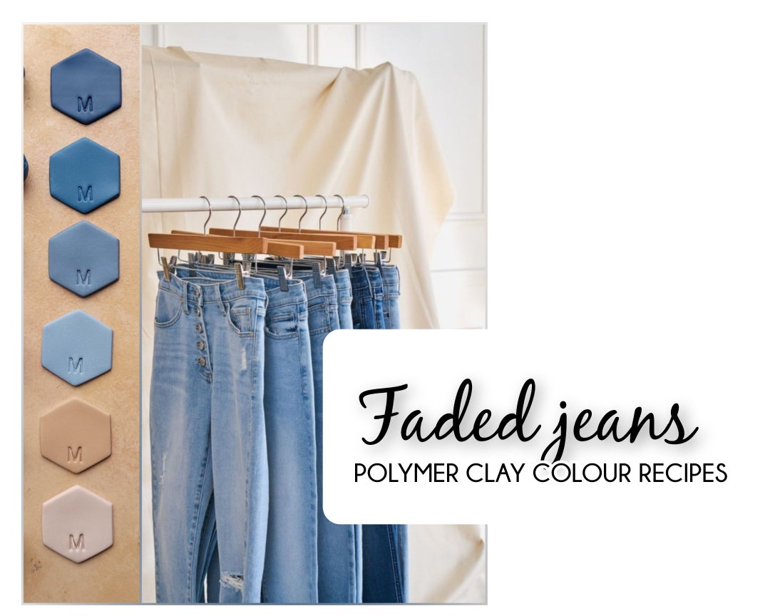 Polymer Clay Colour Recipe Jeans Denim Blue - Etsy Australia