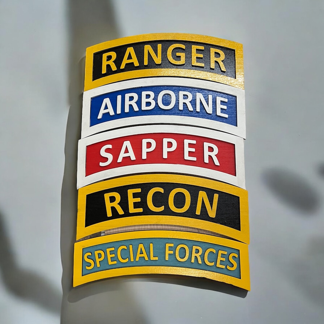 Army Wooden Tabs Honor Your Service 13.5 Inch US Army TAB Signs Ranger ...