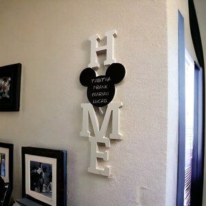 Personalized Mickey Mouse Wall Sign With Custom Names Unique Disney ...