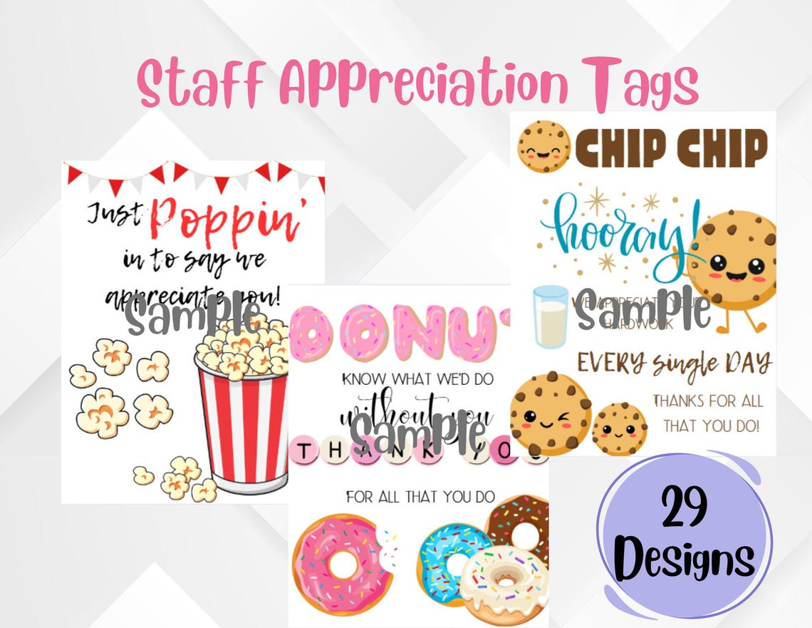Staff Appreciation Signs – Printable Thank You Signs for Teachers ...