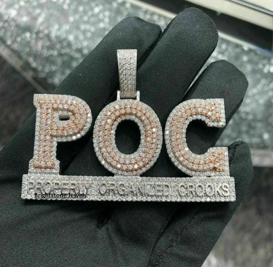 Iced Out Moissanite Pendant 12ctw Men's Custom Jewelry - Etsy