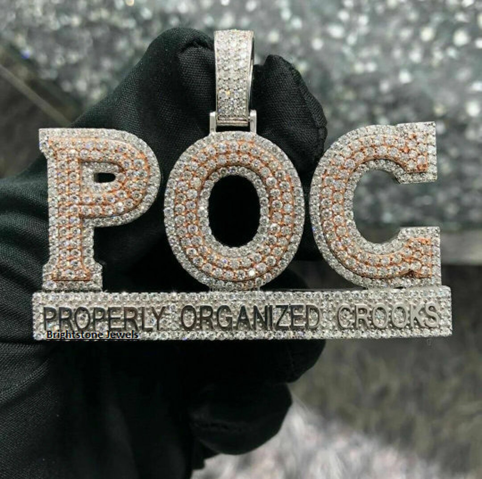 Iced Out Moissanite Pendant 12ctw Men's Custom Jewelry - Etsy