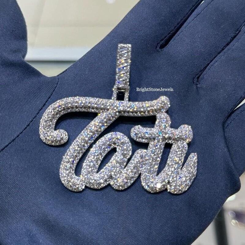 Iced Out Name Necklace - Etsy