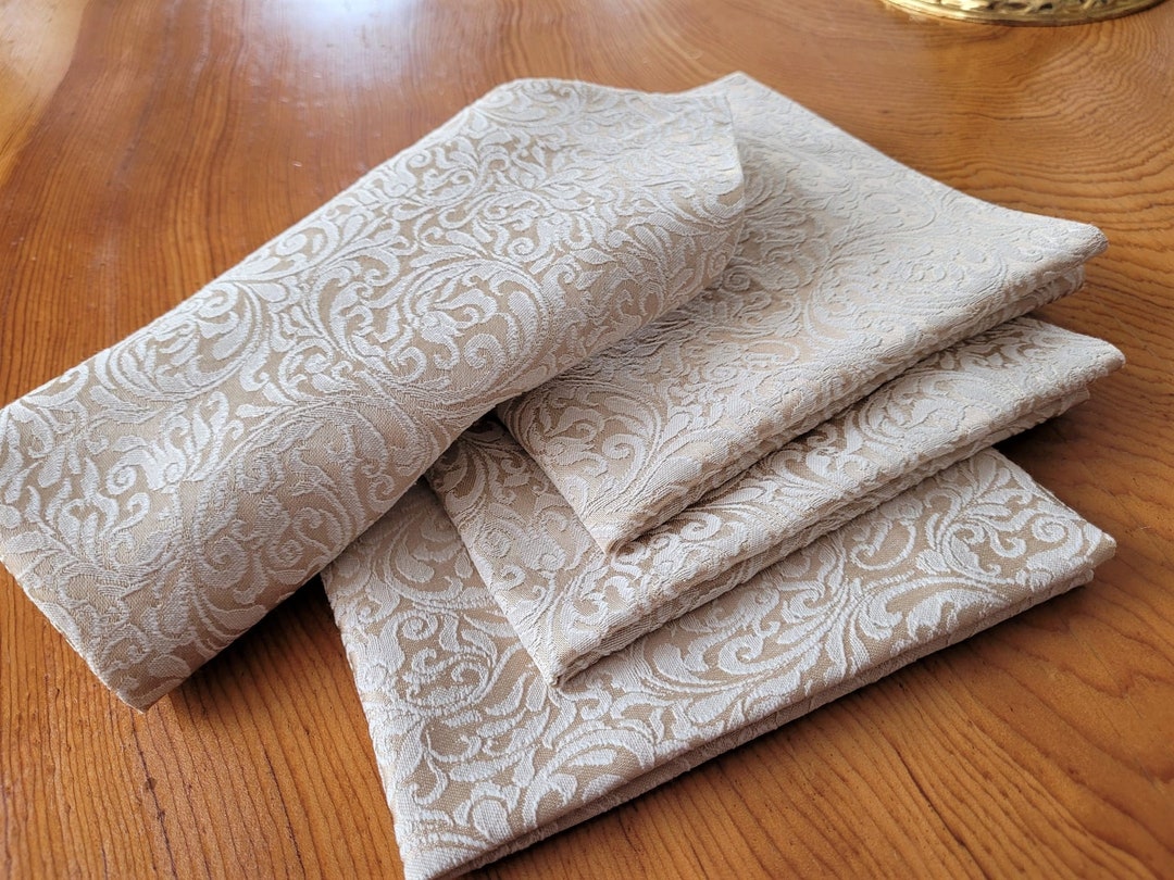 Set of 4 Linen Napkins With Lace Vintage Lace Napkins - Etsy UK