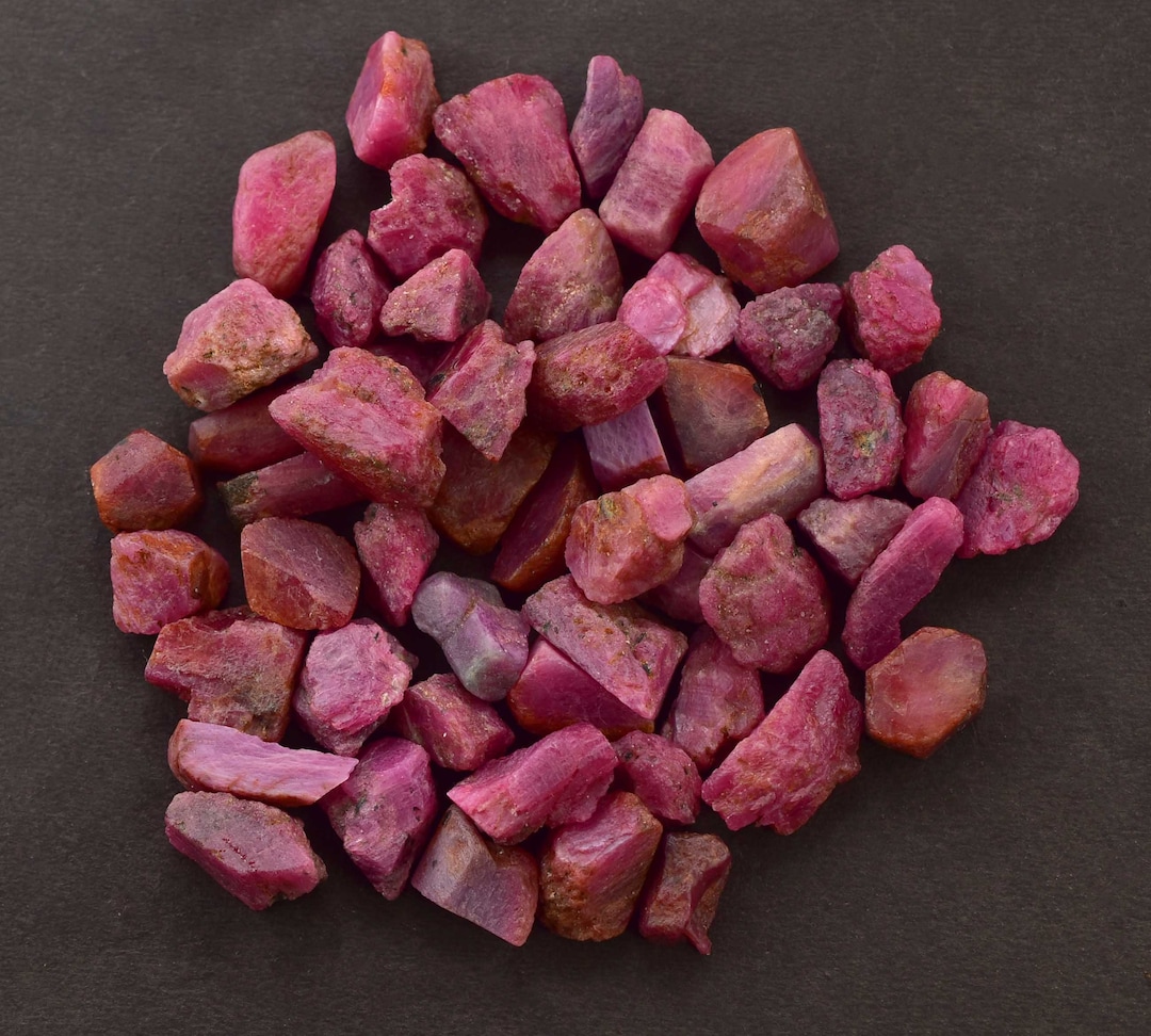 Raw Red Ruby Gemstone Lot: Natural Stones for Crafting & Healing - Etsy