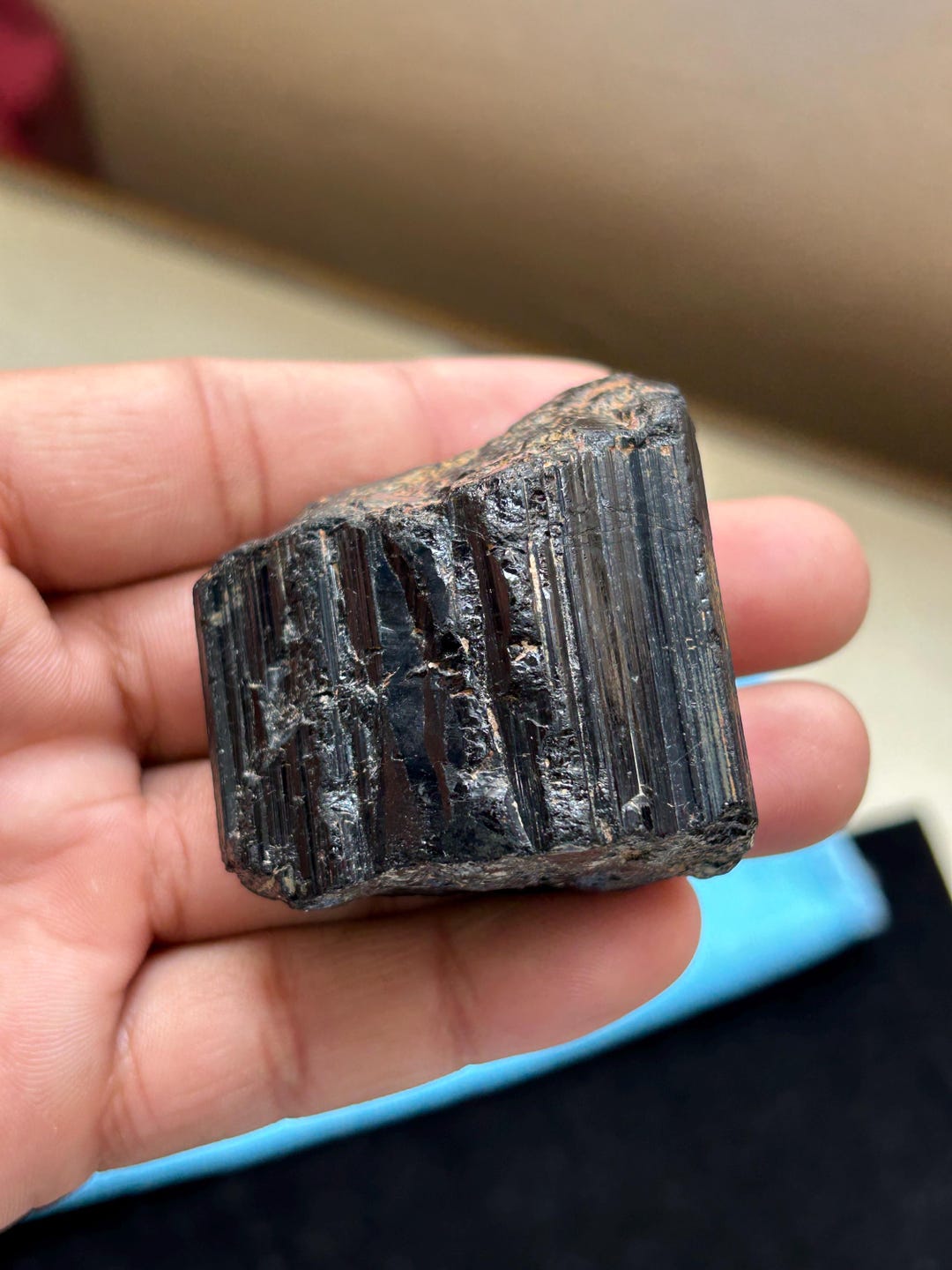 Raw Black Tourmaline Rough Stone 51x49 MM Approx 663.35 Carat Rough ...