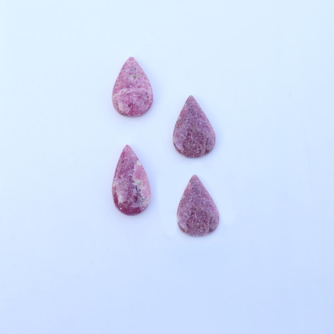 Natural Rhodonite Pear Shape Cabochon: AAA+ Quality Gemstone. - Etsy
