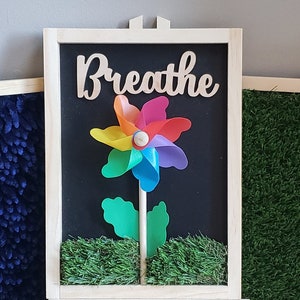 Mini Sensory Board - "breathe" Pinwheels Perfect for Montesorri, Autism ...