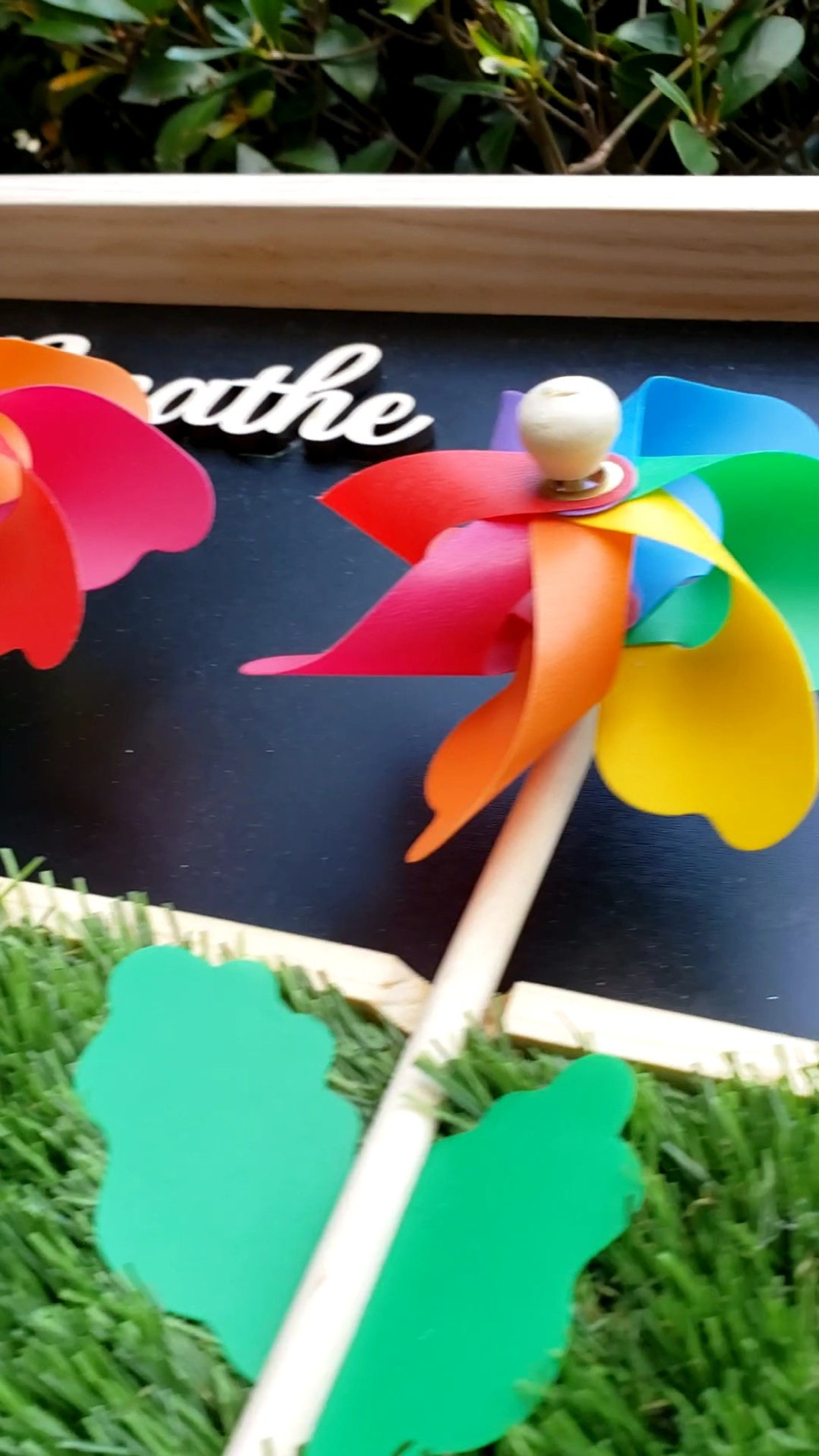 Breathe Sensory Board Pinwheel Flowers in Grass Sensory Panel for ...