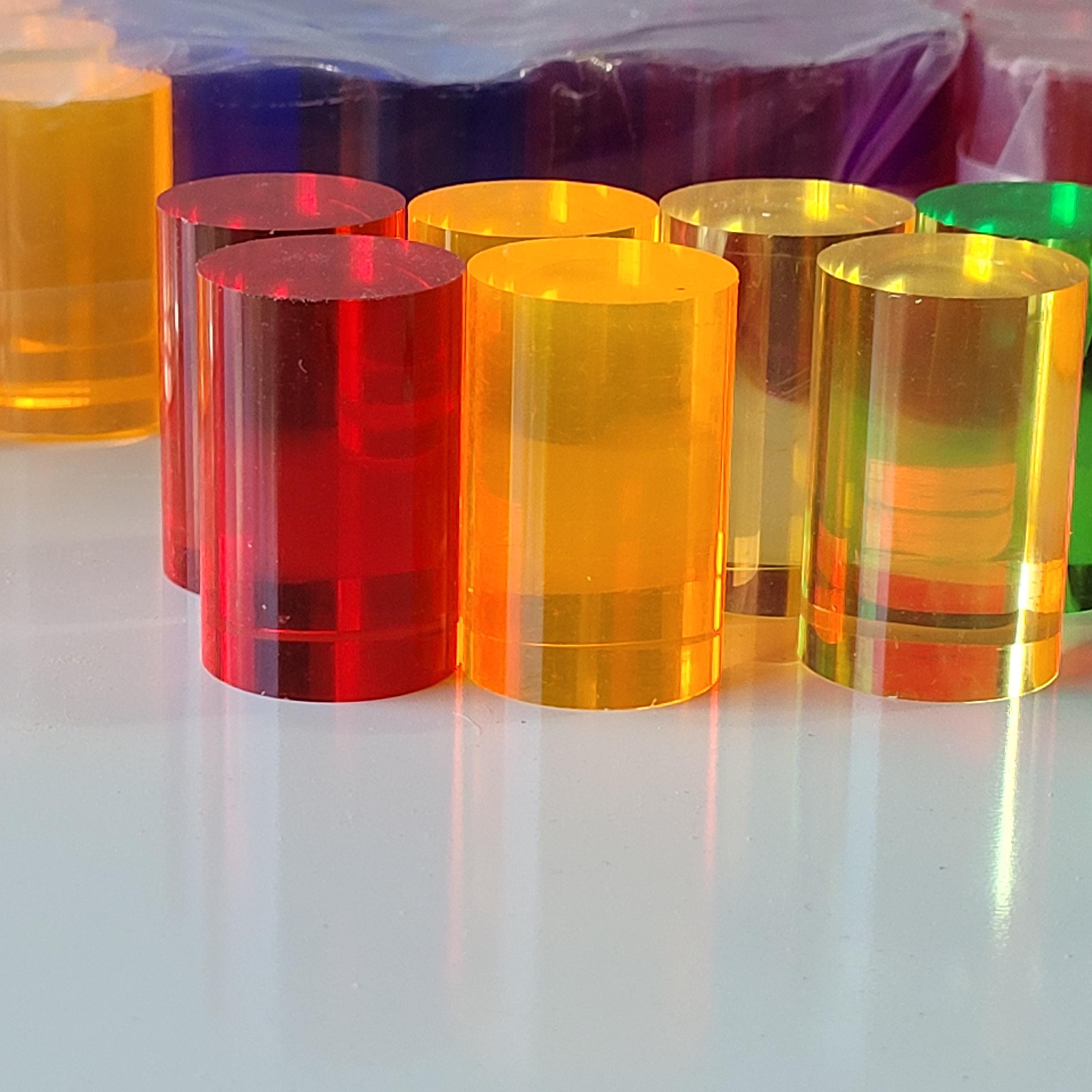 Acrylic Pegs Pack – Colorful Fun! 1" Diameter (multiple Lengths ...