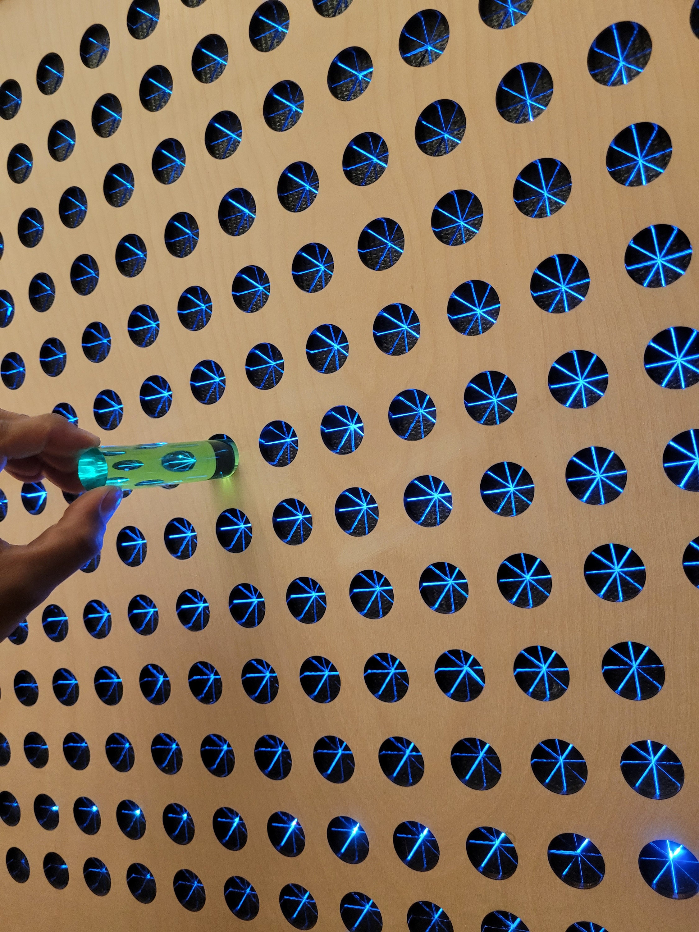 Giant Lite Brite Inspired LED Sensory Pegboard | Light-up Wall Art ...
