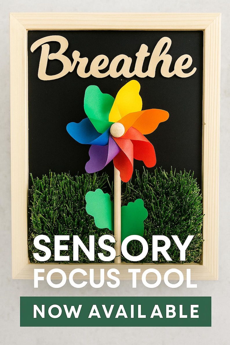 Mini Sensory Board - "breathe" Pinwheels Perfect for Montesorri, Autism ...