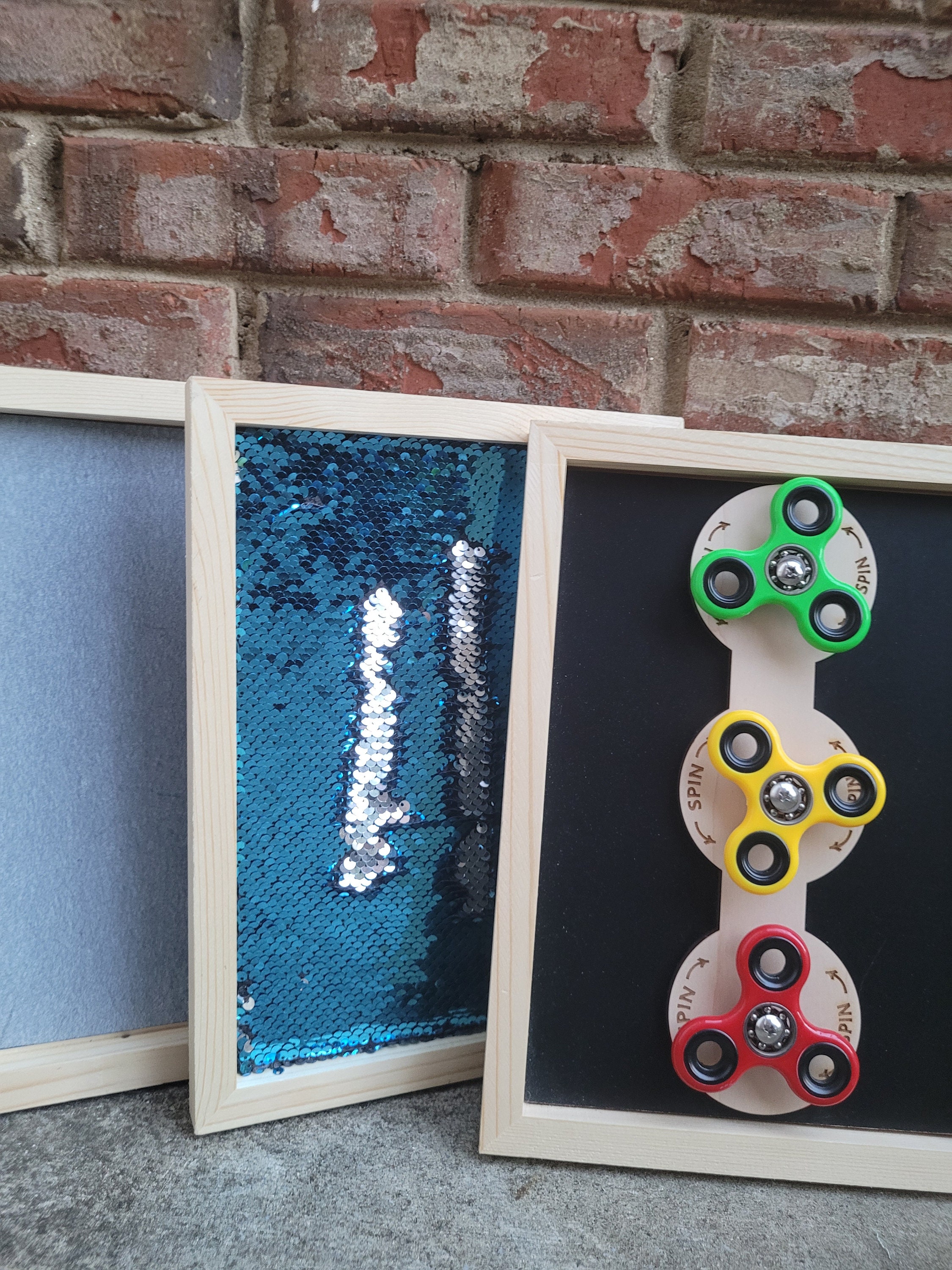 Mini Sensory Boards Autism 5-pack (12"x9") - Sequin, Grass, Water Paint ...