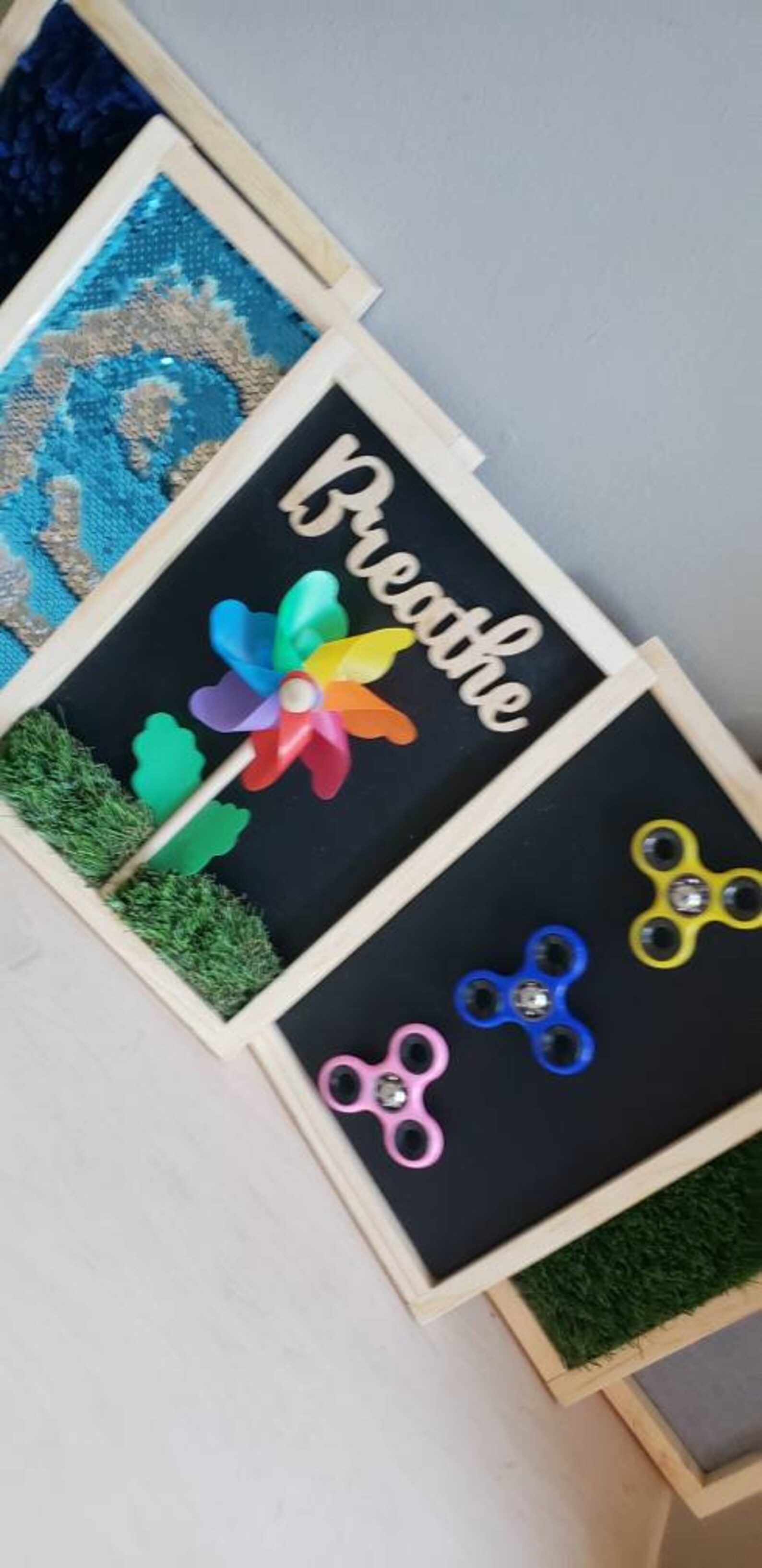 Mini Sensory Board - "breathe" Pinwheels Perfect for Montesorri, Autism ...