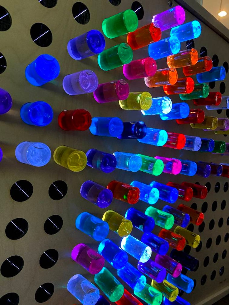 Large Wall-mount Giant Bright Lite Peg Board With Giant - Etsy