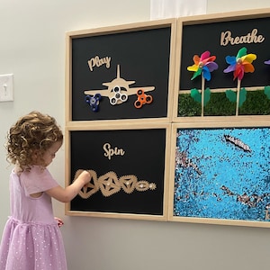 Breathe Sensory Board Pinwheel Flowers in Grass Sensory Panel for ...