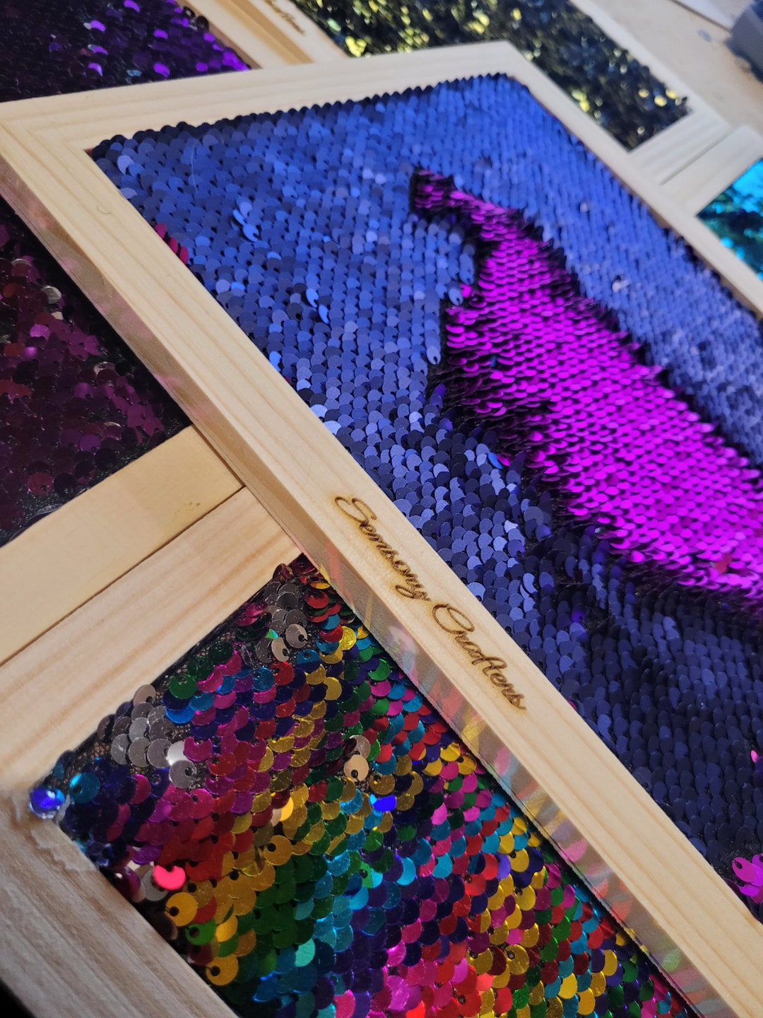 Sensory Sequin Board Flip Sequin Board High Quality for Autism ADHD ...